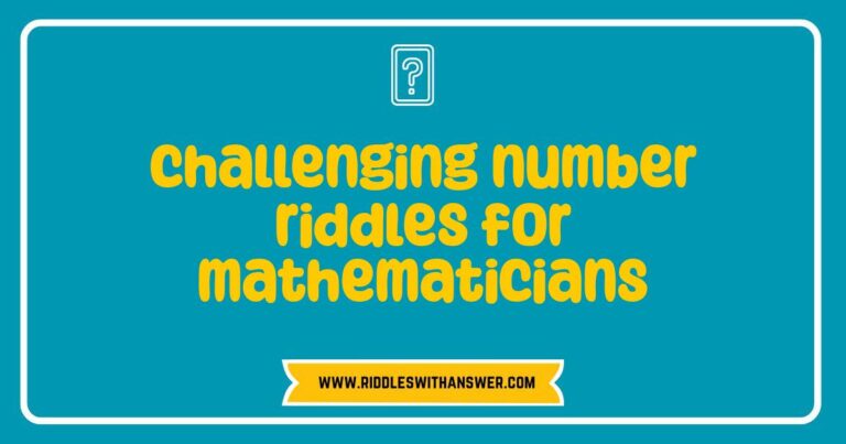 150 Best Hard Number Riddles Test Your Logic and Math Skills - Riddles ...